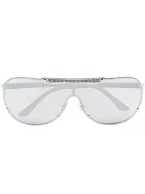 Versace Pilot-frame Sunglasses With Greca Detailing - Silver