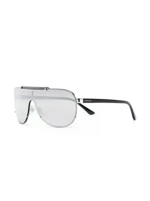 Versace Pilot-frame Sunglasses With Greca Detailing