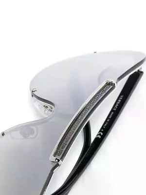 Versace Pilot-frame Sunglasses With Greca Detailing