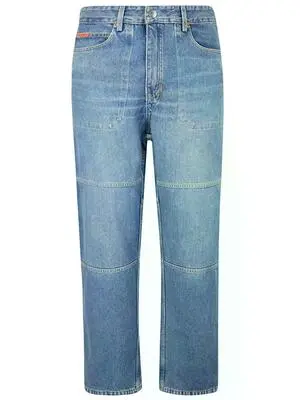 Martine Rose Reversible Camouflage Print Straight Leg Jeans - Blue