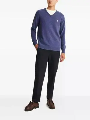 Pringle Of Scotland Lambswool V-neck Sweater - Blue