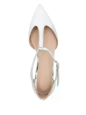 P.a.r.o.s.h Patent Ballet Flats - Silver