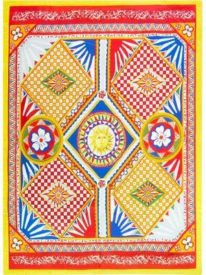 Dolce & Gabbana Carretto-print Silk Quilt Blanket
