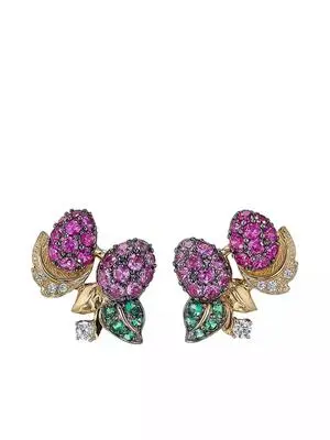 ANABELA CHAN 18kt Yellow Gold Vermeil Multi-stone Drop Earrings