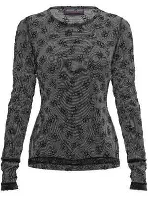 MARGHERITA MACCAPANI Monogram-print T-shirt - Black