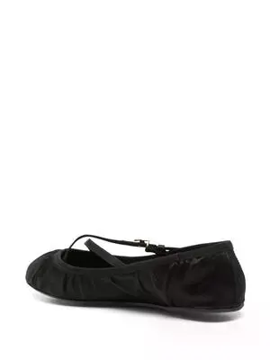Dolce & Gabbana Logo Buckle Ballet Flats - Black