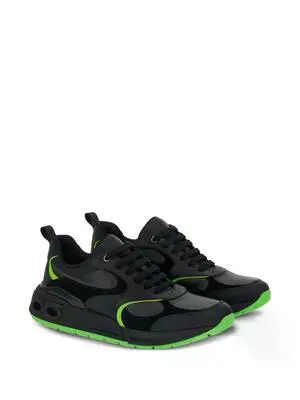 FERRAGAMO Gancini Embossed Leather Sneakers