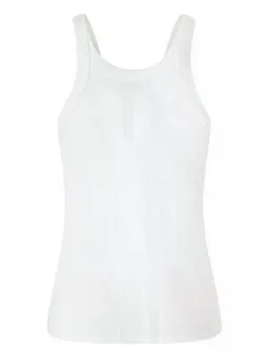 Pinko Ribbed Tank Top With Scoop Neck