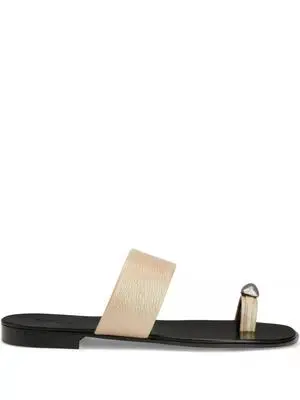 GIUSEPPE ZANOTTI Giuseppe Zanotti Norbert Leather Toe-Loop Sandals Neutrals