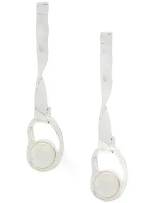 COUP DE COEUR Liquid Pearl Drop Earrings - Silver
