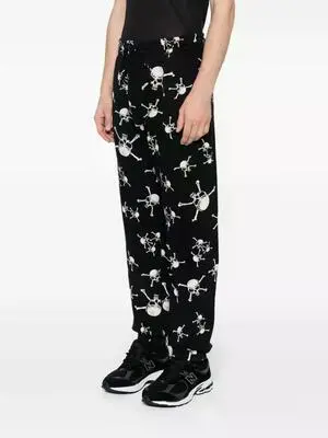 SAINT MXXXXXX Skull-print Cotton Track Pants