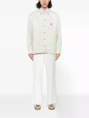 Casablanca Logo-appliqué Monogram-jacquard Jacket - Green