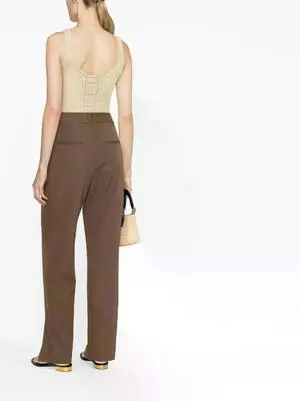 Balmain Slit-detail Wool Trousers