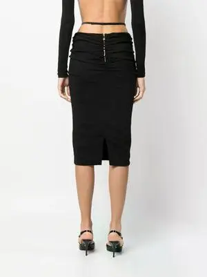 Versace Medusa Georgette Midi Skirt