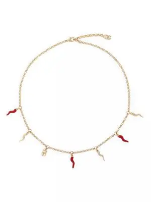 Dolce & Gabbana Tone Brass Horn Charm Necklace - Gold