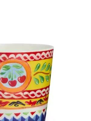 Dolce & Gabbana Patterned-floral-print Fine-porcelain Glasses