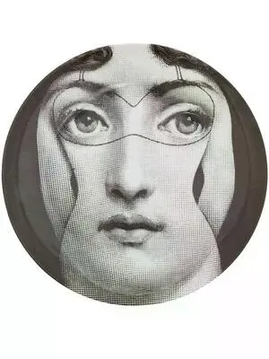 FORNASETTI Printed Plate Grey