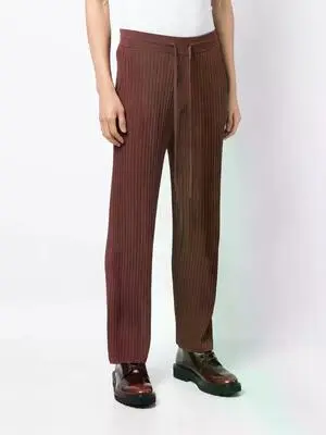 Nanushka Ribbed Straight-leg Trousers