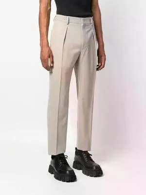 Fendi Pleated Tailored Trousers In Rock Grey