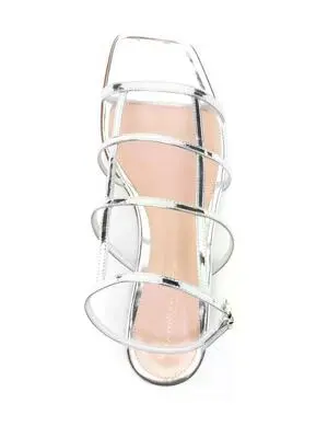 GIANVITO ROSSI Metallic Leather Flat Sandals