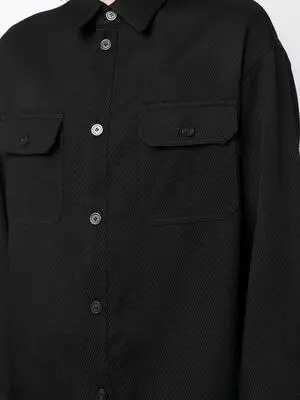 Emporio Armani Woollen Shirt Jacket - Black