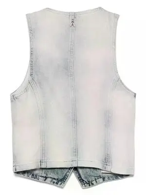 Patrizia Pepe Denim Waistcoat - Blue