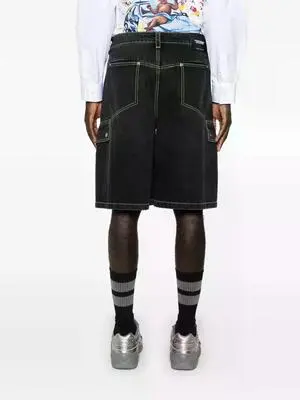 Off-White Embroidered Logo Denim Shorts