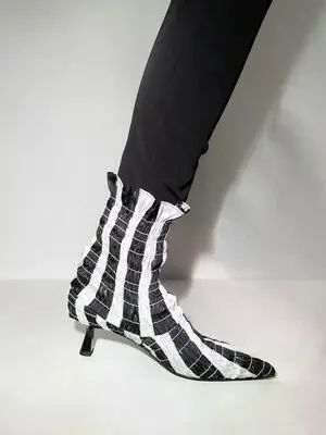 AMY CROOKES Marthe 60mm Shirred Boots
