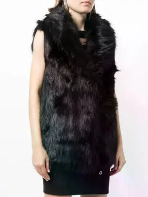 UNREAL FUR Rose Premium Faux Fur Gilet - Black
