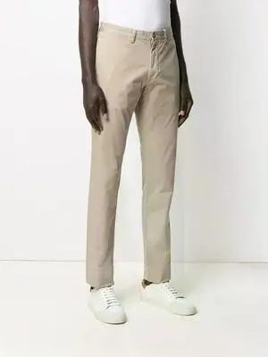 Polo Ralph Lauren Logo-patch Straight-leg Trousers - Neutrals