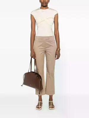 Max Mara Felice Cropped Flare Trousers - Brown