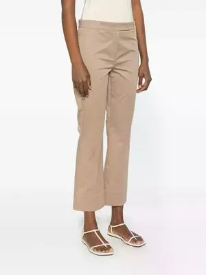 Max Mara Felice Cropped Flare Trousers - Brown