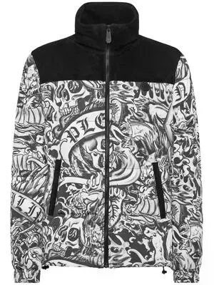 Philipp Plein Tattoo-print Padded Jacket