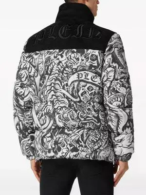Philipp Plein Tattoo-print Padded Jacket