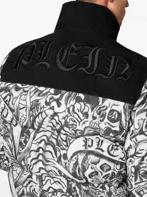 Philipp Plein Tattoo-print Padded Jacket