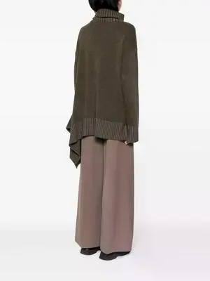 ZIGGY CHEN Wool Roll Neck Asymmetric Jumper