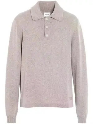 BARRIE B Label Cashmere Polo Shirt - Neutrals