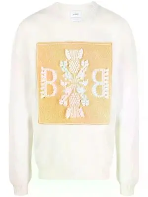 BARRIE Embroidered Cashmere Jumper - Neutrals