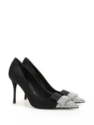 SERGIO ROSSI Embellished High Heel Leather Shoes