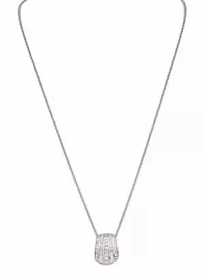 PRAGNELL 18kt White Gold Five Row Diamond Pendant Necklace - Silver