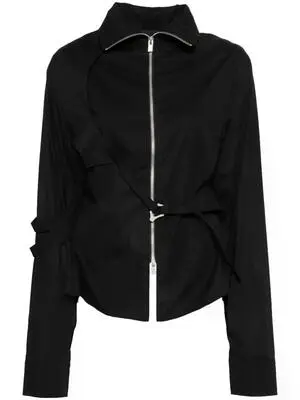 HELIOT EMIL Cotton Blend Carabiner Fitted Jacket - Black
