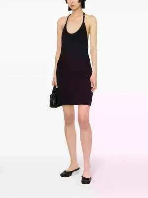 COURREGES Holistic Buckle Logo-patch Minidress - Black