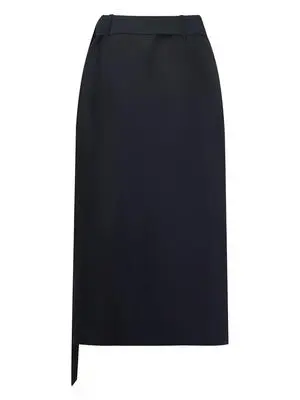 Ports 1961 Wool-silk Midi Skirt