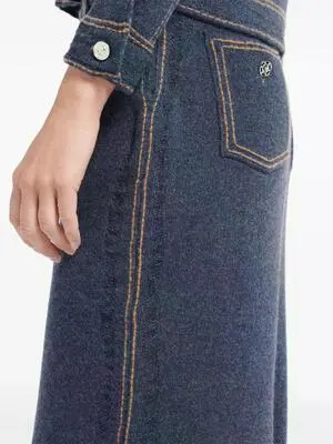 BARRIE Knitted Midi Skirt