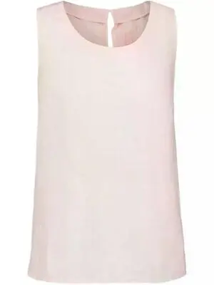 120% Lino Sleeveless Linen Top - Pink
