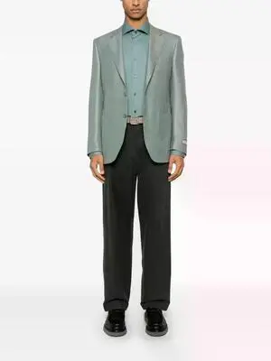 Canali Twill-weave Blazer - Blue