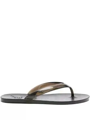 ANCIENT GREEK SANDALS Translucent Flip Flops - Black