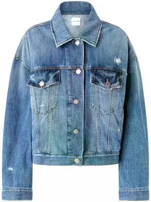 Pinko Denim Jacket With Button Fastening - Blue