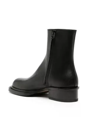 Alexander McQueen Cuban Stack Leather Boots