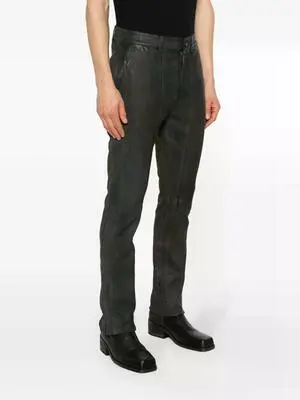 FREI-MUT Leather Straight-leg Trousers